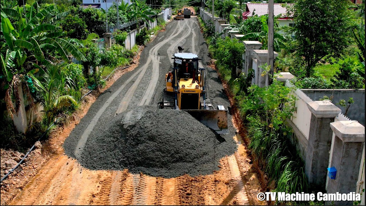Excellent Techniques Road Foundation By Dozer Motor Grader Roller ...