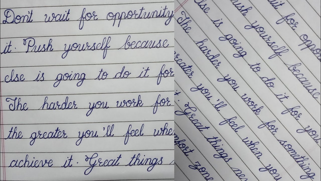 Best cursive handwriting practice day-22 | Cursive writing ...