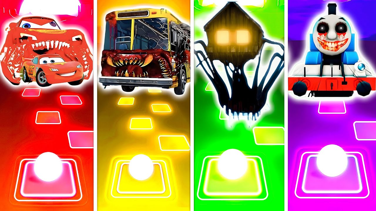 McQueen Eater vs Bus Eater vs House Head vs Thomas The Train EXE ...