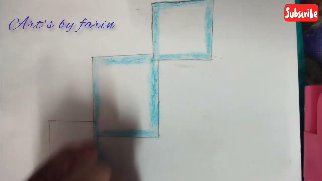How to draw square design || simple square design || How To Create A ...