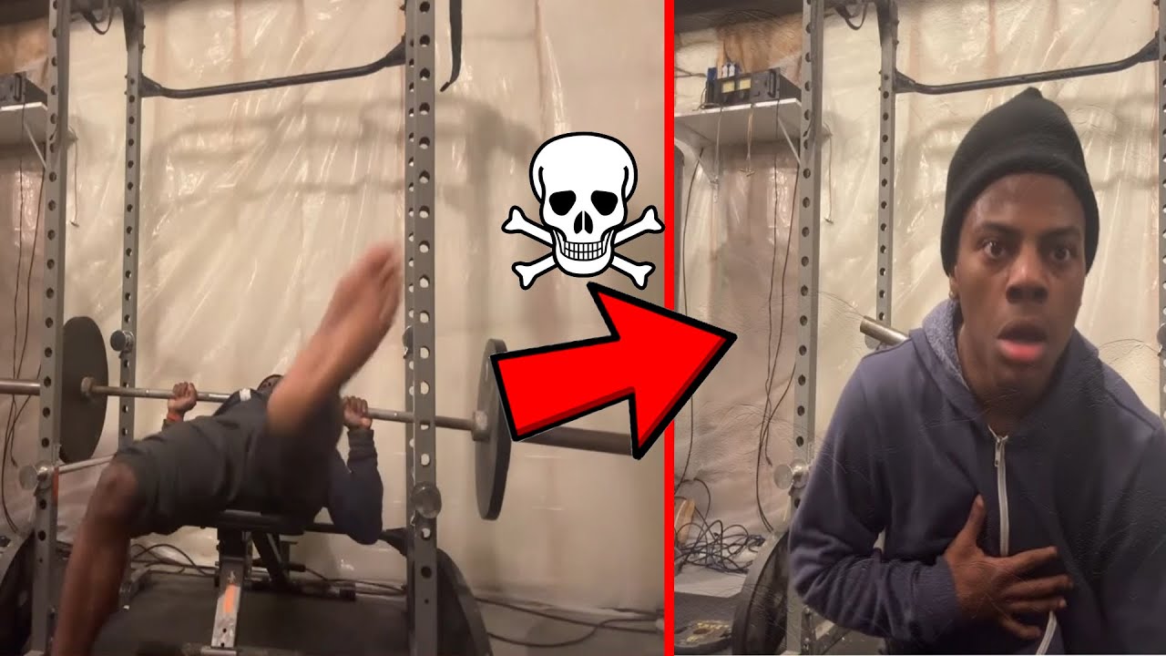 ISHOWSPEED ALMOST DIES DOING PRESS BENCH - YouTube