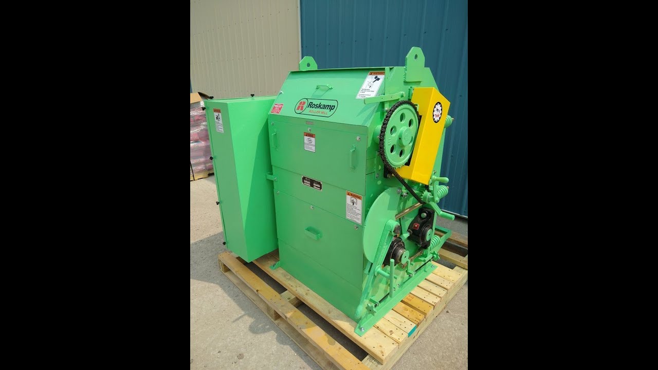 Roskamp 9X12X30 Model K Roller Mill - YouTube