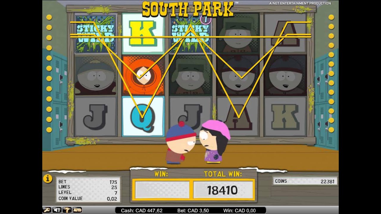 South Park Slot Mega Big Win!! Stan Bonus 2cents - YouTube