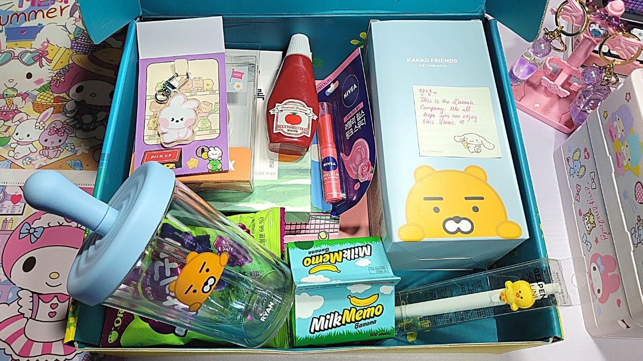 Cute Korea Stationery Haul | Unboxing Daebak Box - YouTube