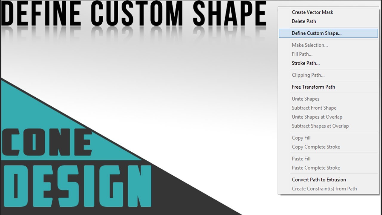 How To Define Custom Shape In Photoshop YouTube How To Define Custom Shape In Photoshop YouTube