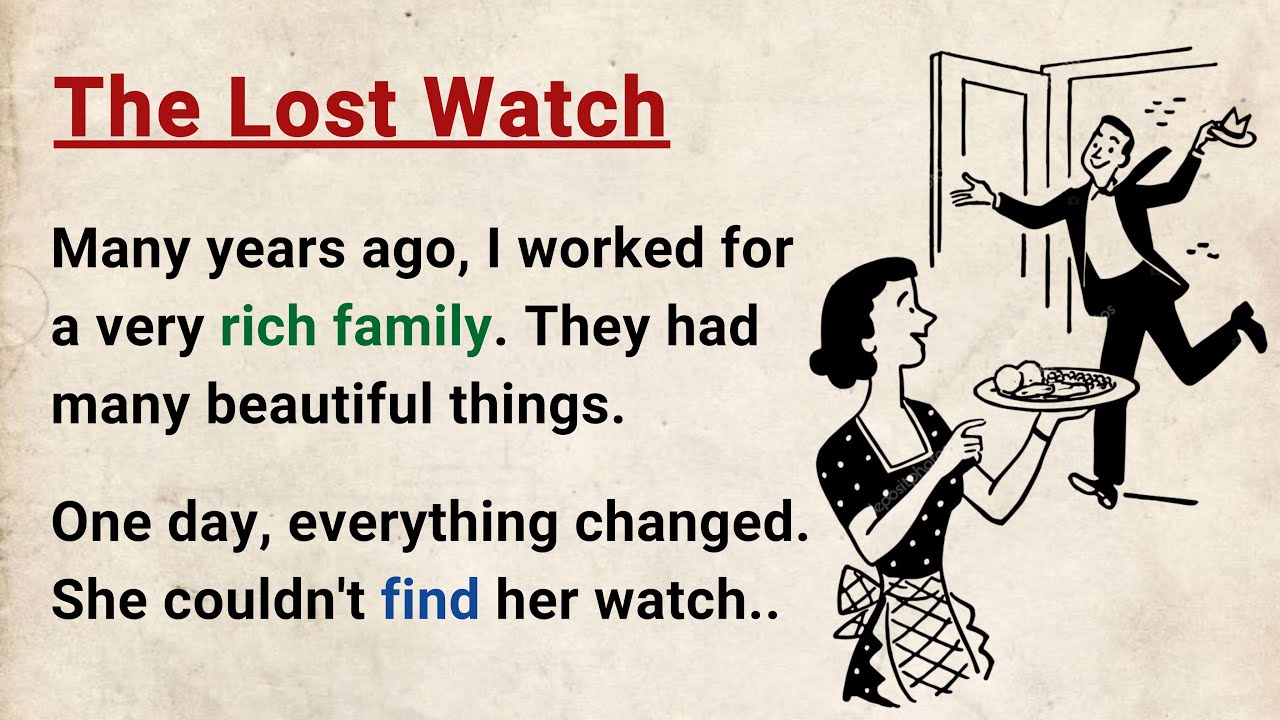 Learn English through Stories Level 3 ⭐ The Lost Watch - Improve your English | English Audio ...
