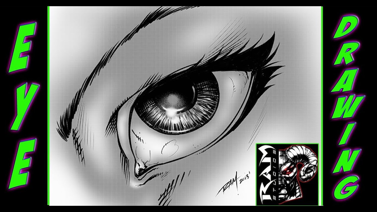 Eye Drawing - Comic Book Style - by Robert A. Marzullo - YouTube