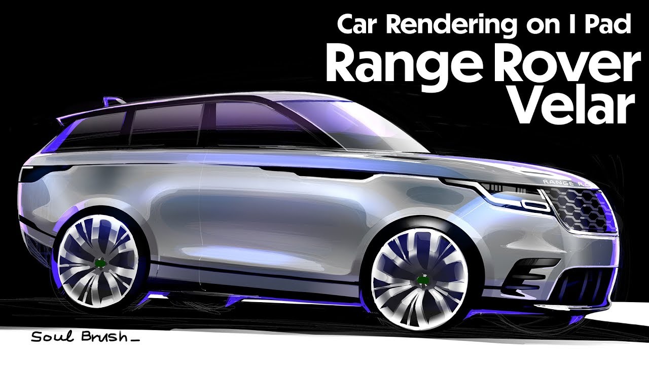 Super Quick!! Car rendering on I Pad with Procreate. Range Rover Velar ...