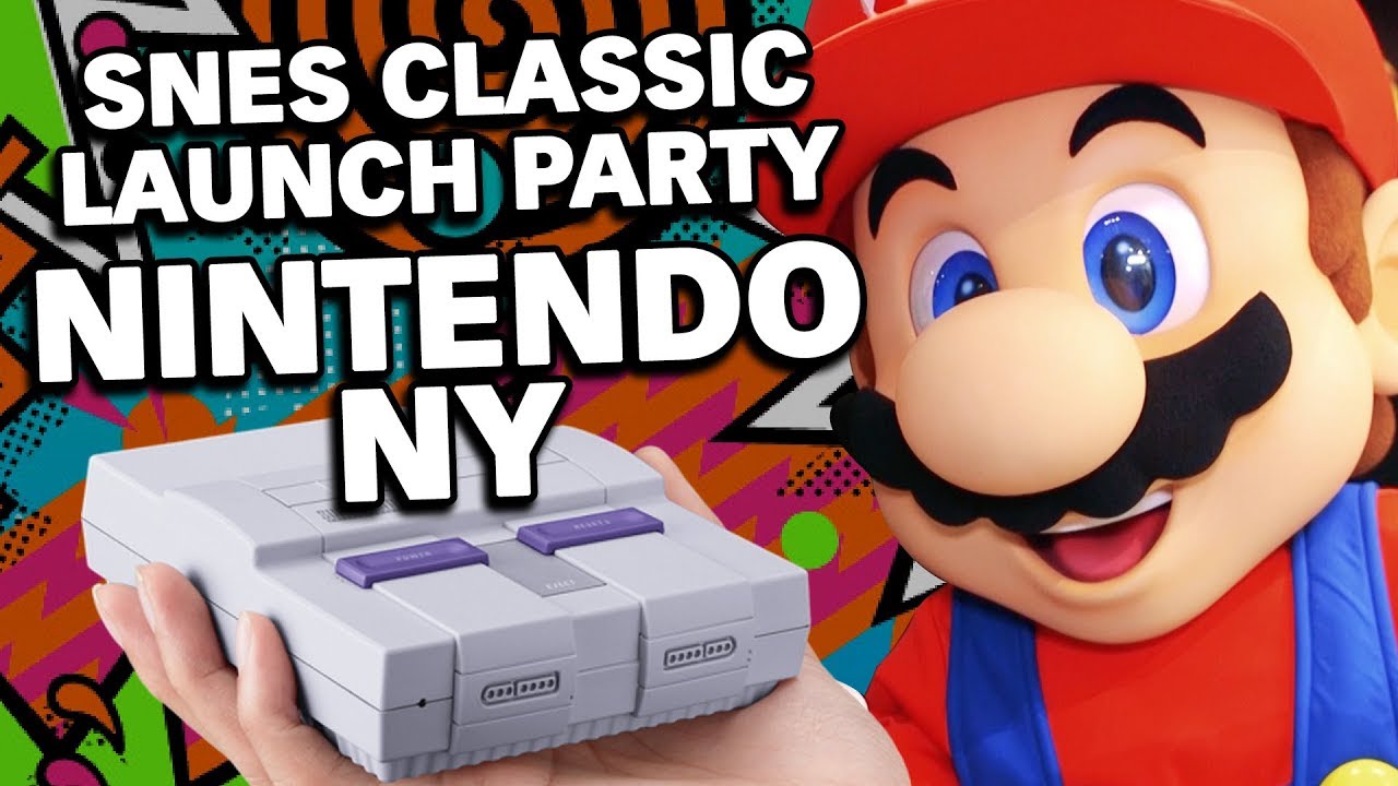 Nintendo NY SNES Classic 90's Themed Launch Party - YouTube