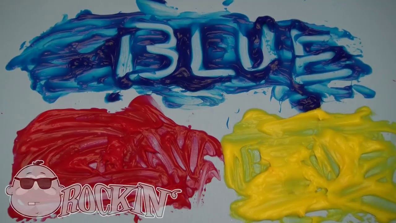 Learn Colours with Funny Messy Finger Paint! Rockin' Baby Mixes Primary ...