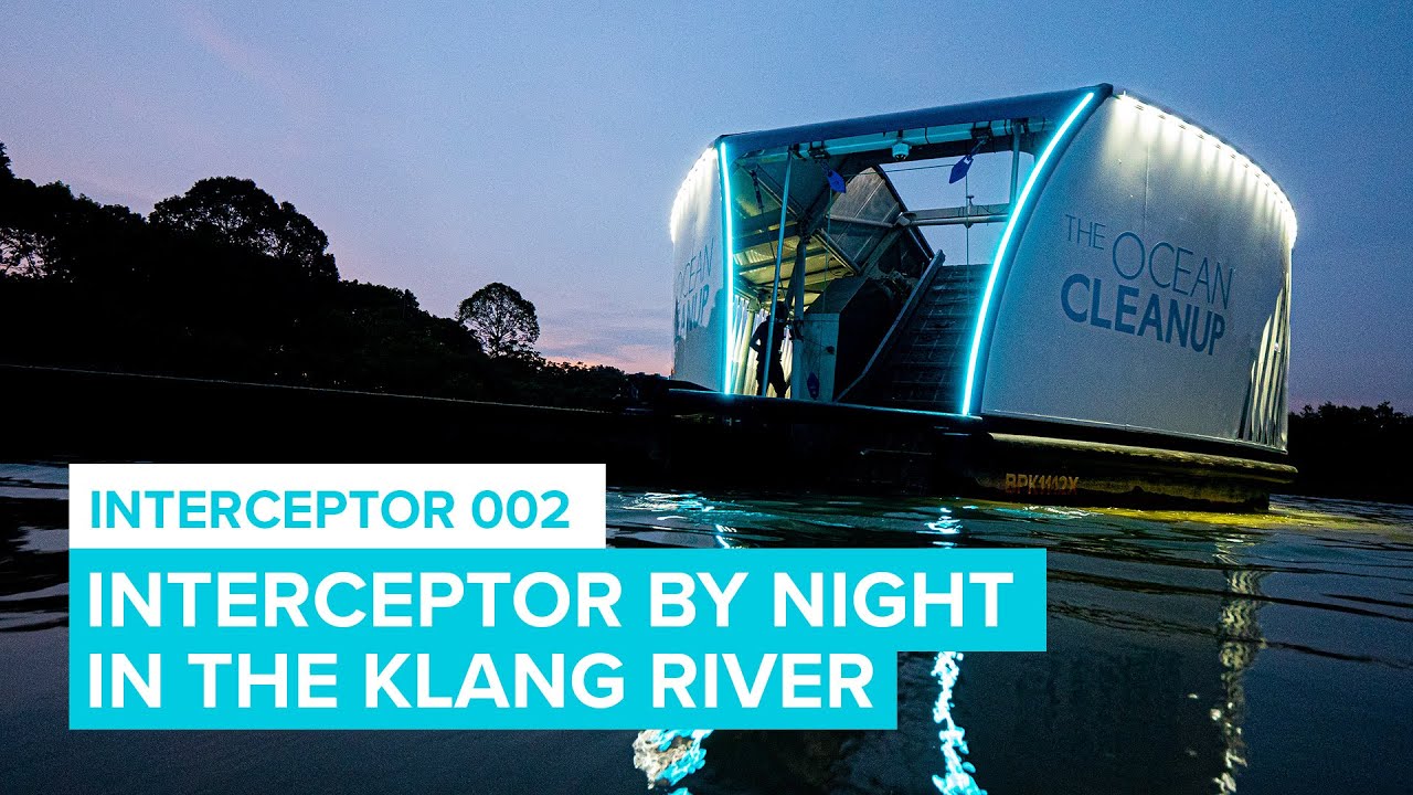 Interceptor by night | Cleaning Rivers | The Ocean Cleanup - YouTube