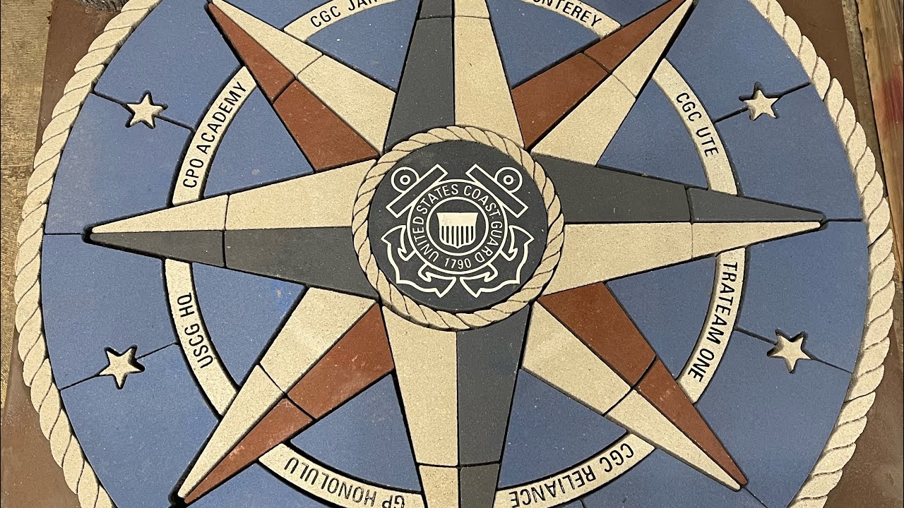 The Making of the Customized Coast Guard Compass Rose - YouTube