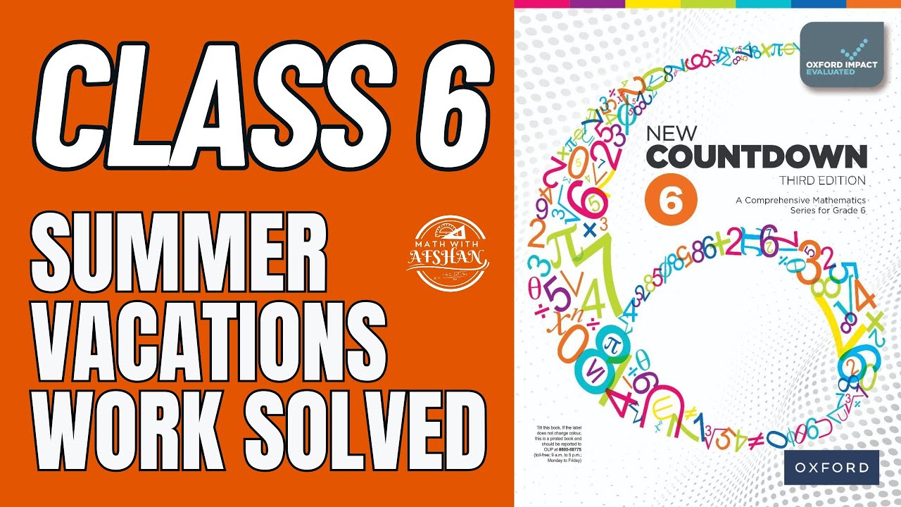 Class 6 Math summer vacation work solved | Countdown 6 | OXFORD ...