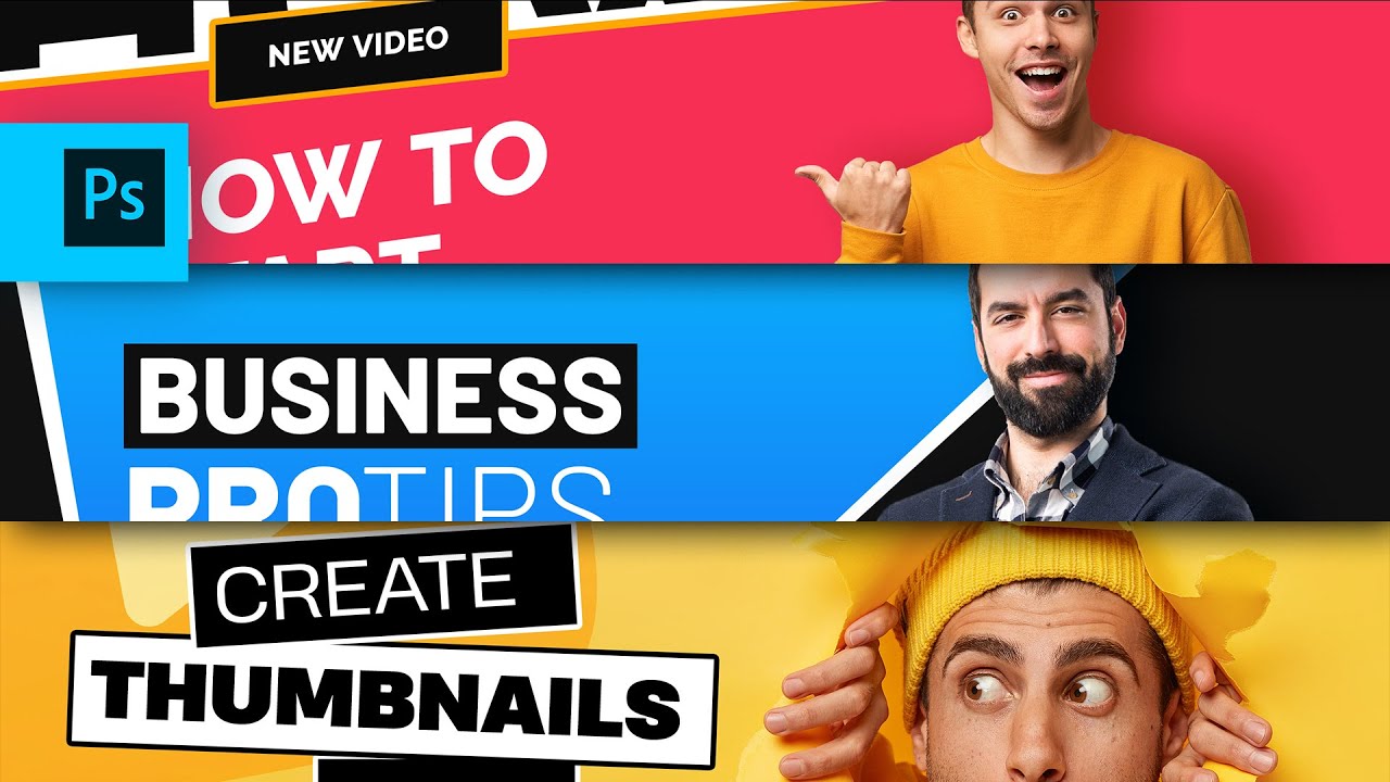 3 Creative Thumbnail Design Ideas - Photoshop Tutorial in Hindi - YouTube