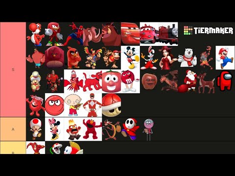 Red Characters Tier List! 🦜🚘🍎 - YouTube