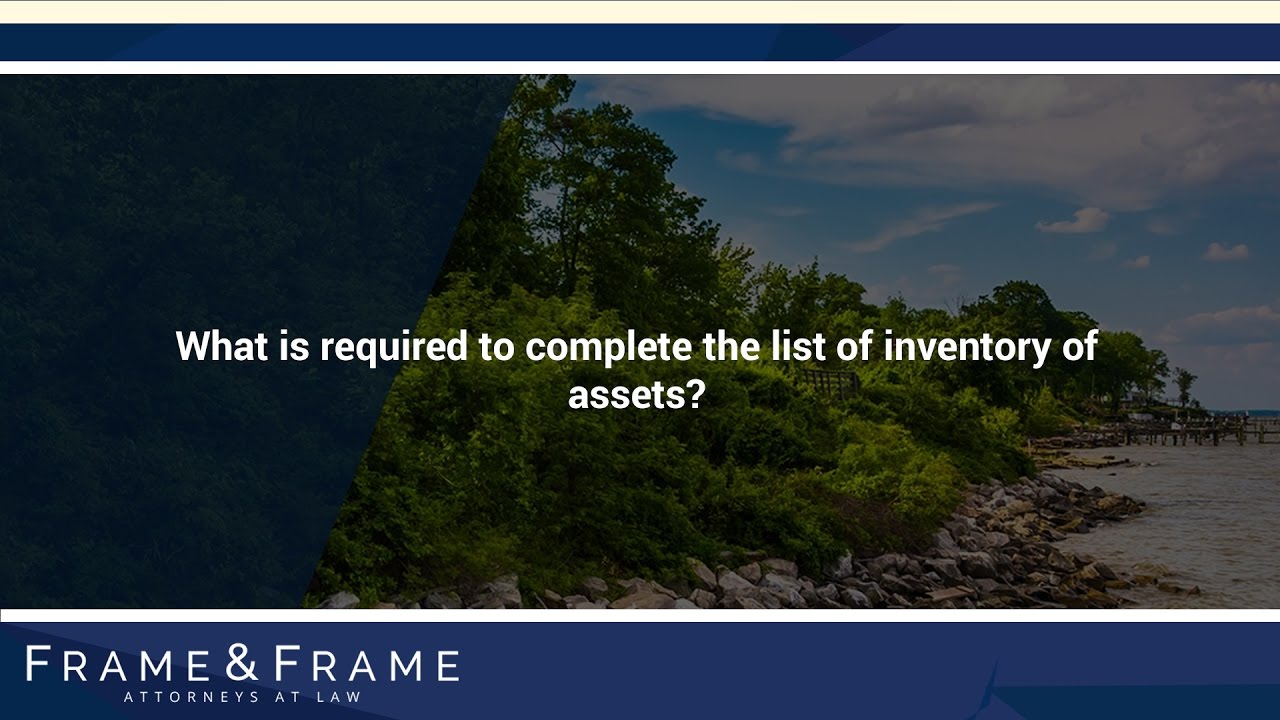 What is required to complete the list of inventory of assets? - YouTube