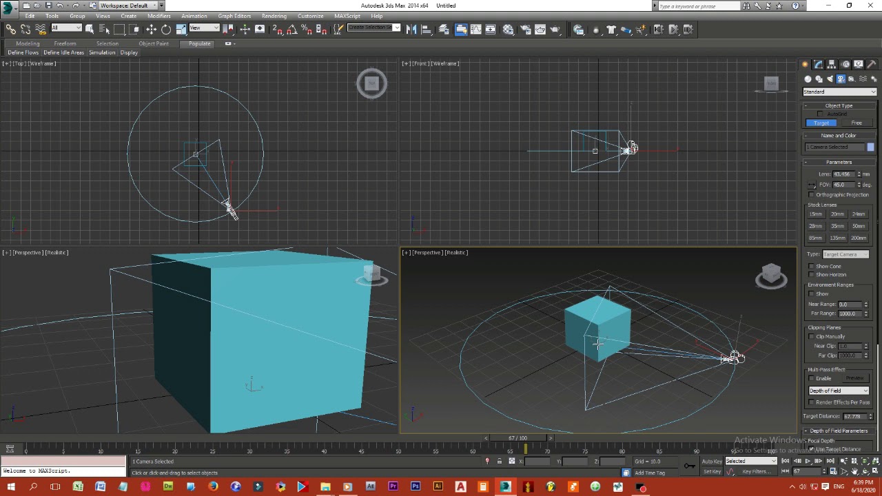 3ds Max Camera on Path Tutorial / 3d studio max camera link to path ...