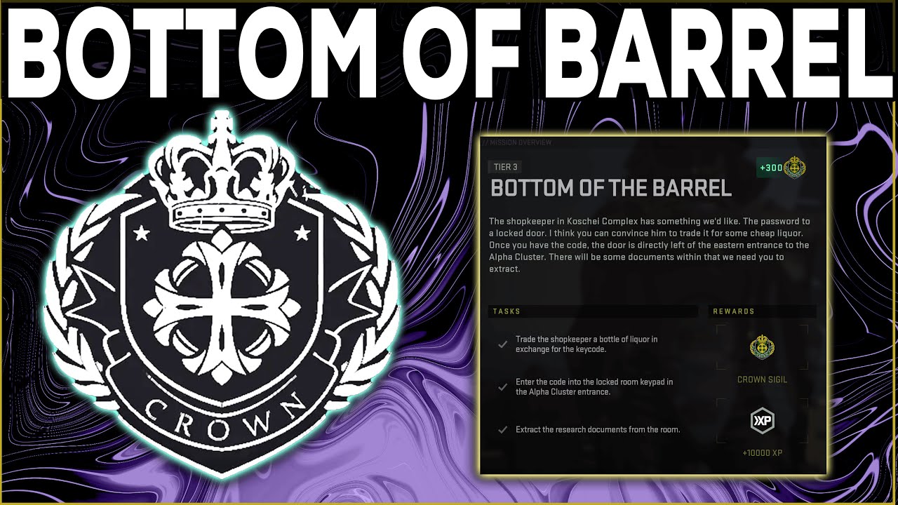 DMZ BOTTOM OF THE BARREL GUIDE - Shopkeeper Keycode - Crown Tier 3 ...
