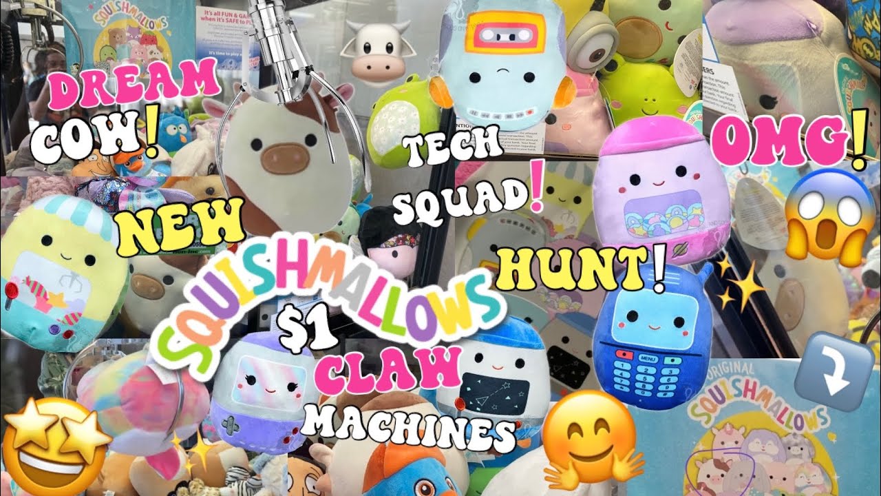 Found $1 RONNIE🐮& NEW TECH📱Squish @CLAW Machines! RARE Squish Hunt ...