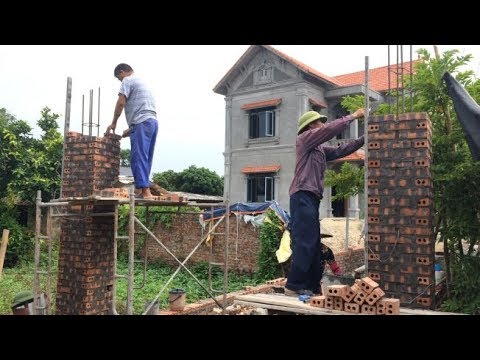 How To Build A Solid Brick Pillar On Soft Ground - Build Gate Pillars ...