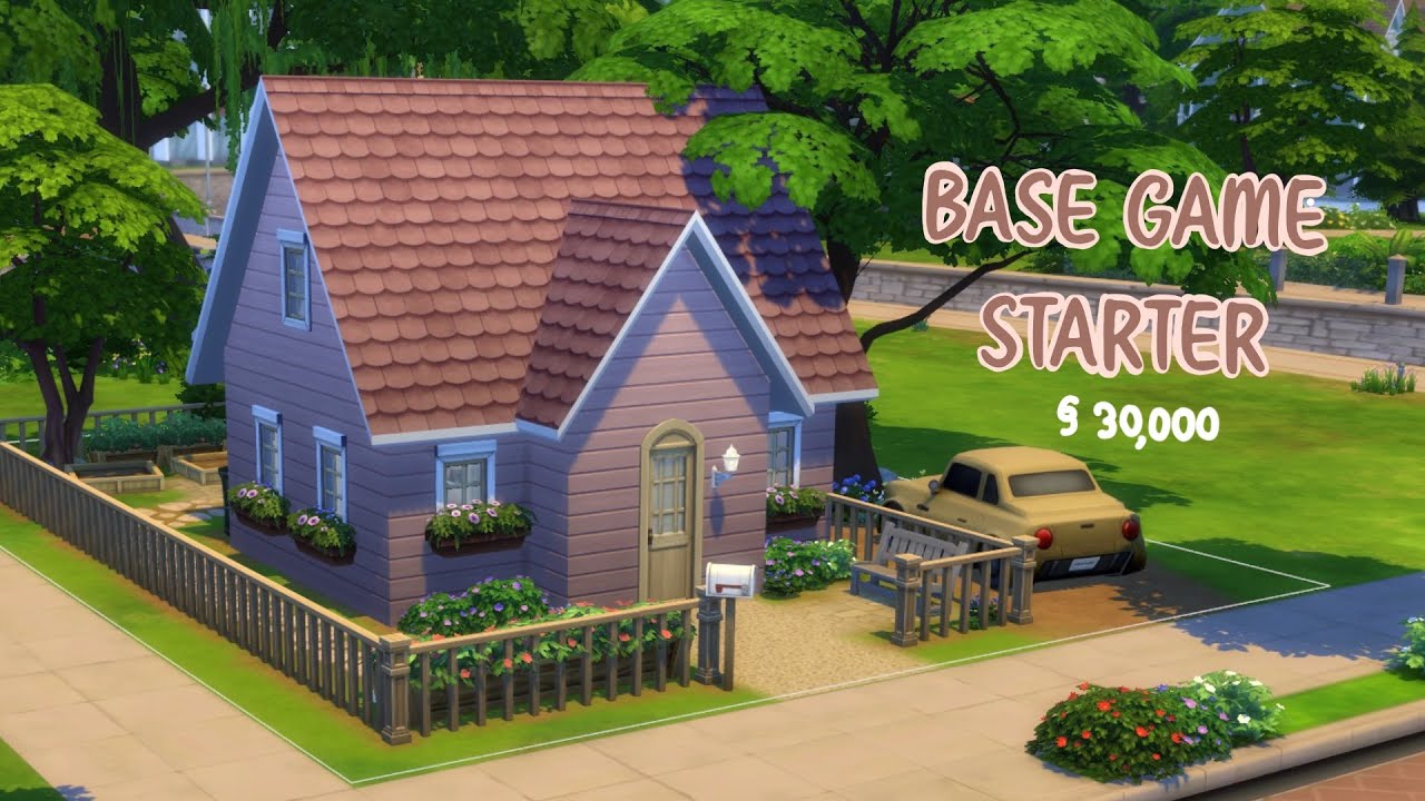 Base Game Starter บ้านภาคหลักสีชมพู ราคาประหยัด🎀 |The Sims4 : Speed ...