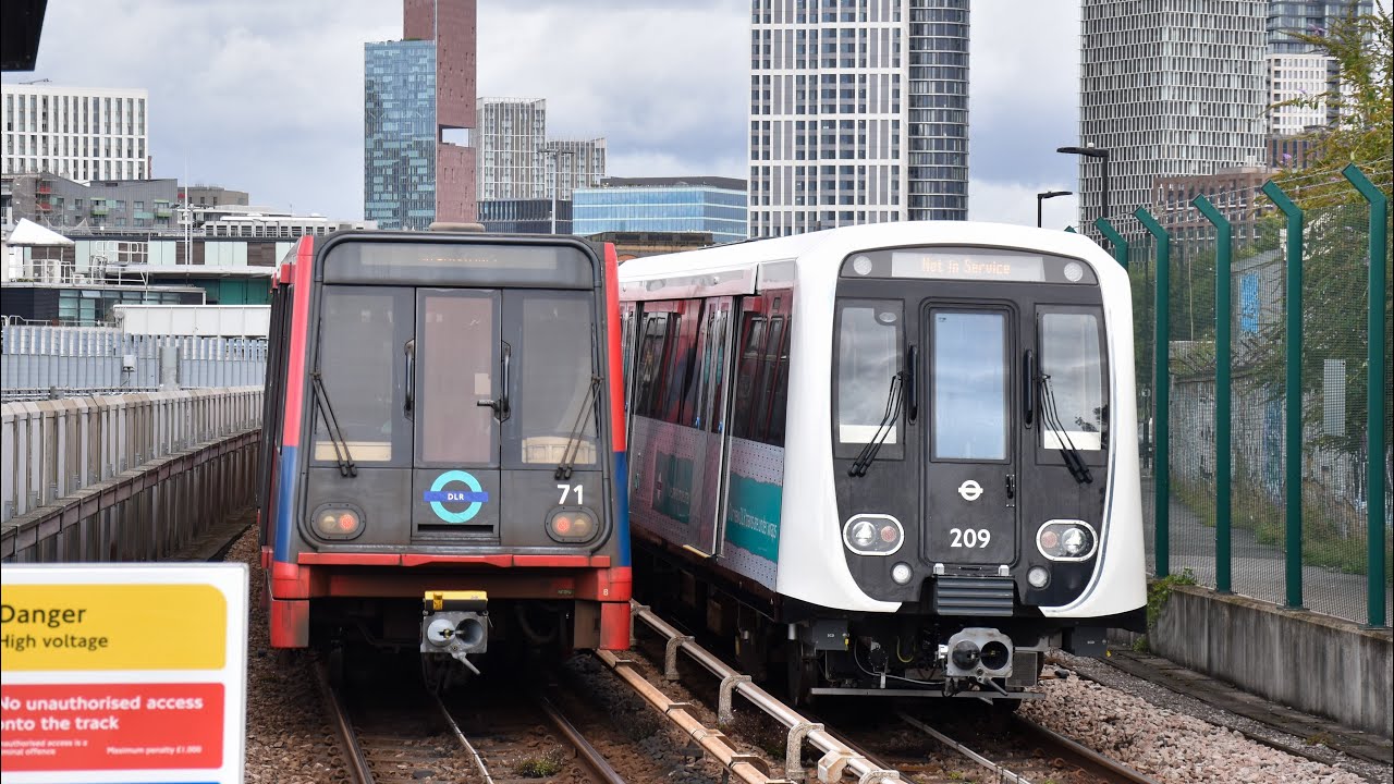 Brand New DLR B23 Stock Unit 209 seen at West Ham - YouTube