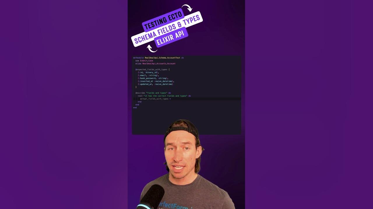 Testing Ecto Schema Fields And Types In Our Elixir Rest Api Tutorial Youtube
