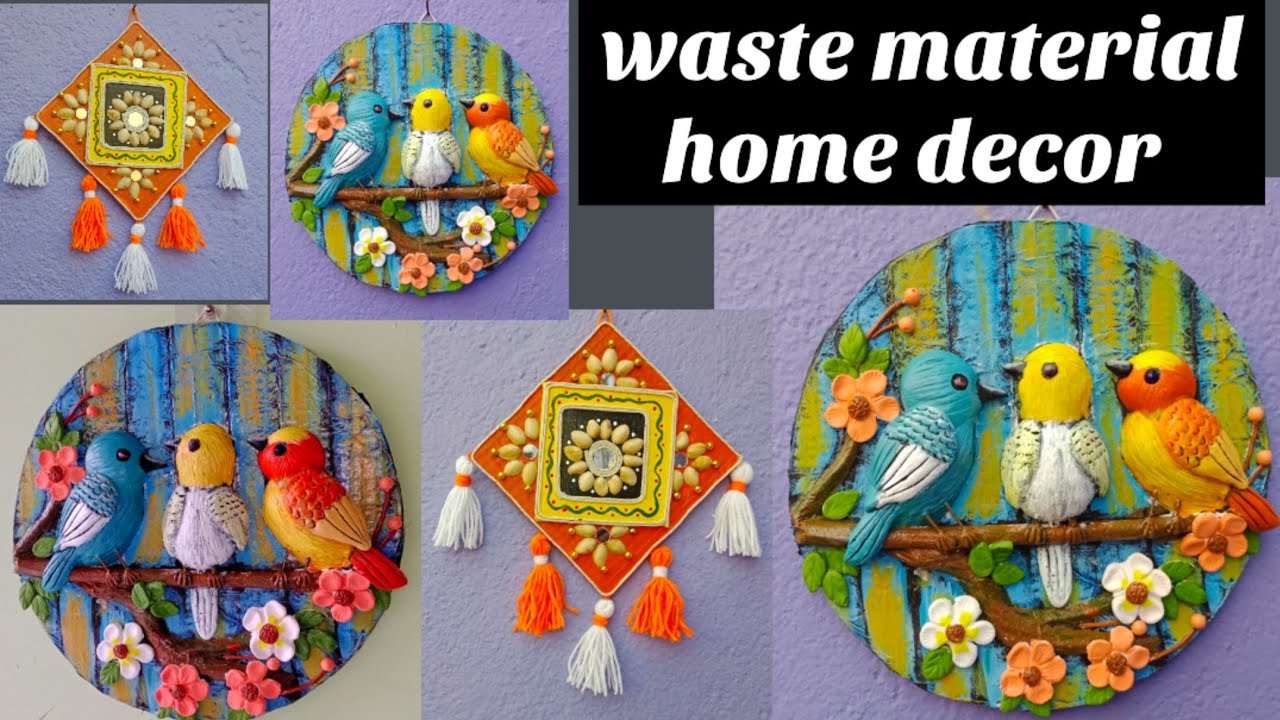 Waste Material Craft Ideas | DIY Home/Room Decor | Best Out Of Waste ...