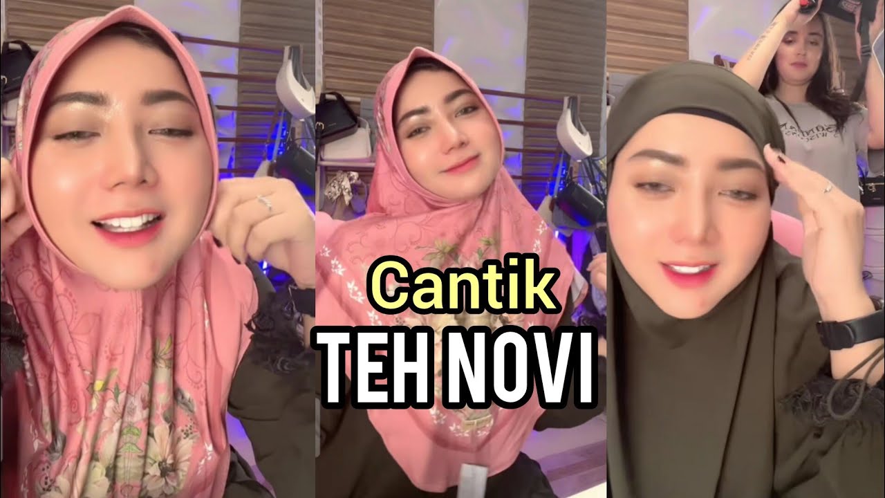 TEH NOVI TERLIHAT ANGGUN DAN CANTIK PAKE HIJAB SAMBIL JUALAN ONLINE ...