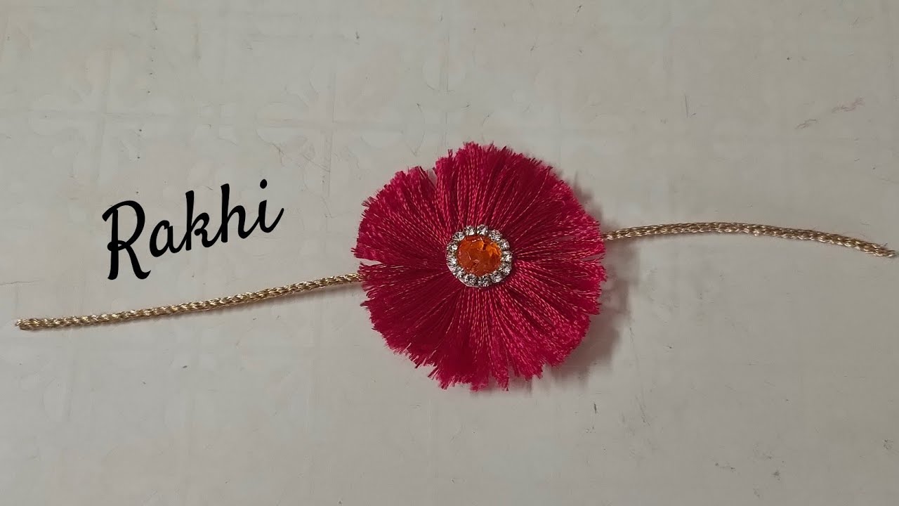 Silk Thread Rakhi / How to make Rakhi at home /DIY Silk thread rakhi ...