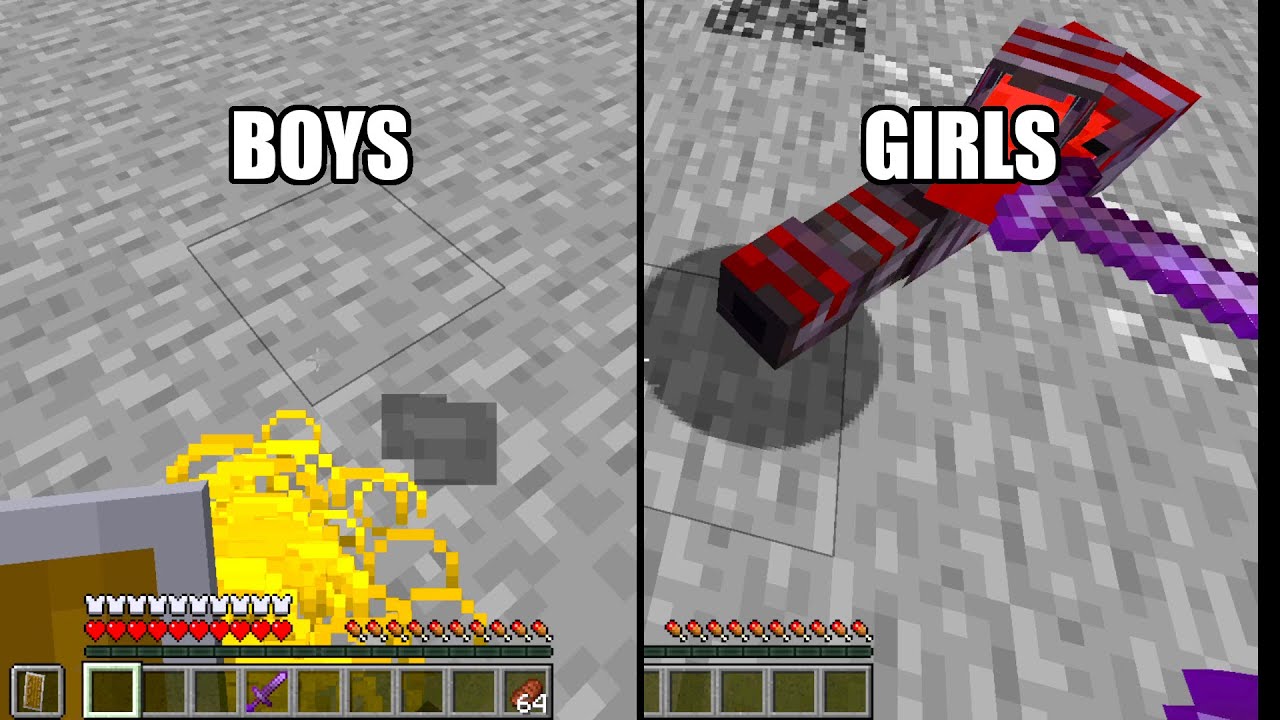 Boys vs Girls in Minecraft PvP Rematch - YouTube