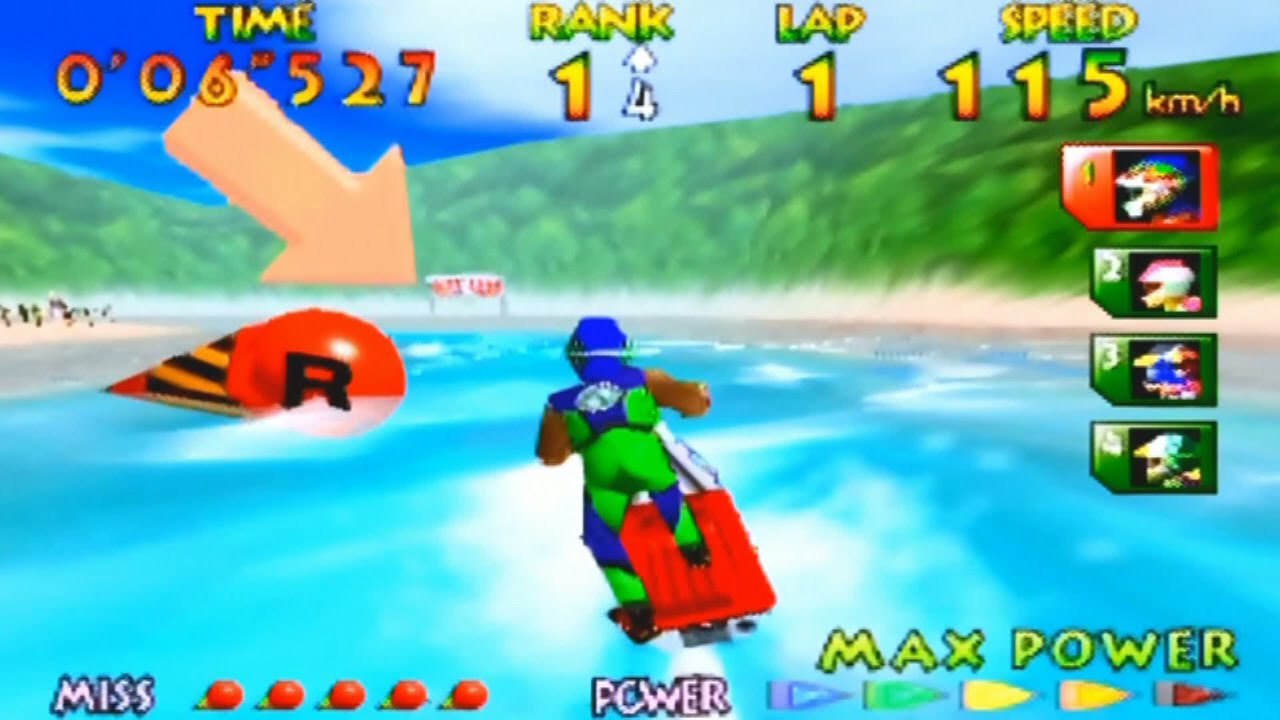 Let's Play Wave Race 64 [N64] Part 7- Helicopter Bay - YouTube