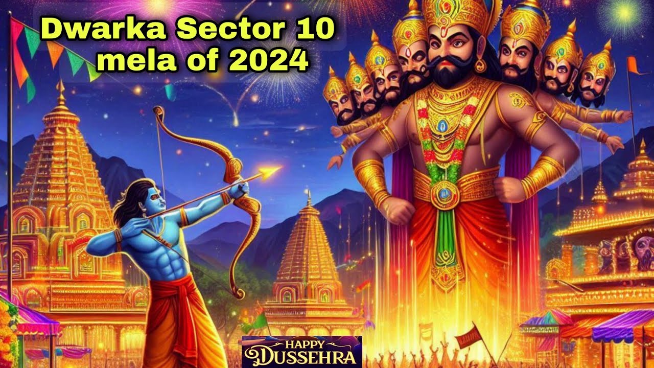 Ravan dahan । Dwarka sector 10 mela of 2024 । largest Ravan 2024 of ...
