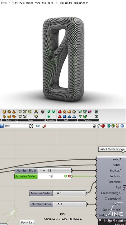 Grasshopper - EX 118 - Nurbs to SubD + SubD bridge - YouTube