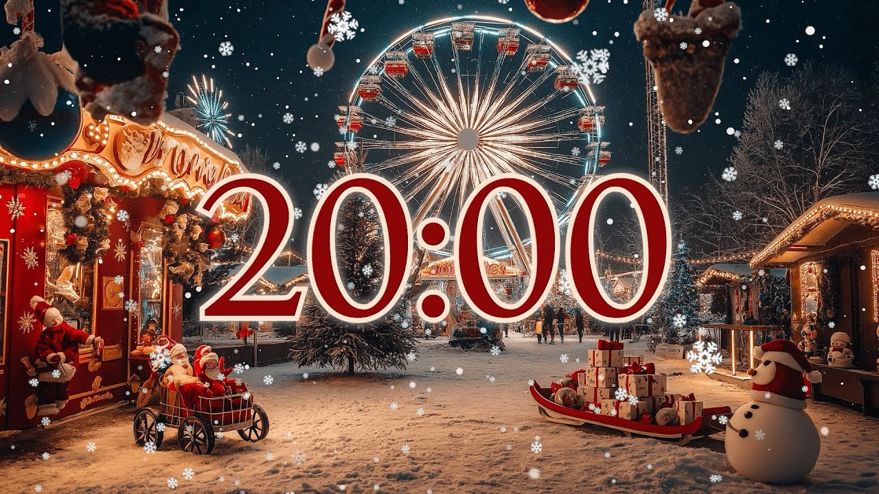 20-Minute Christmas Countdown | Festive Holiday Timer with Cheerful ...