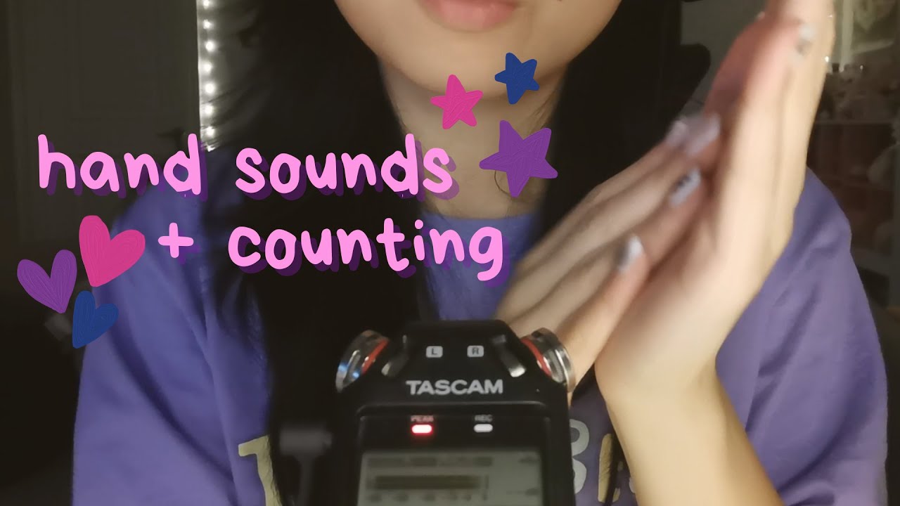 asmr | hand clapping, rubbing, and tapping + counting (patterns and ...