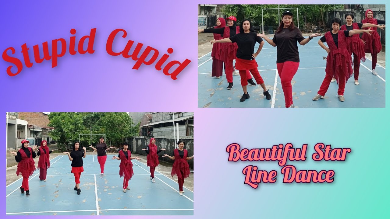 STUPID CUPID Line Dance/ Choreo Eunhee Yoon (KOR)/ Demo Beautiful Star ...