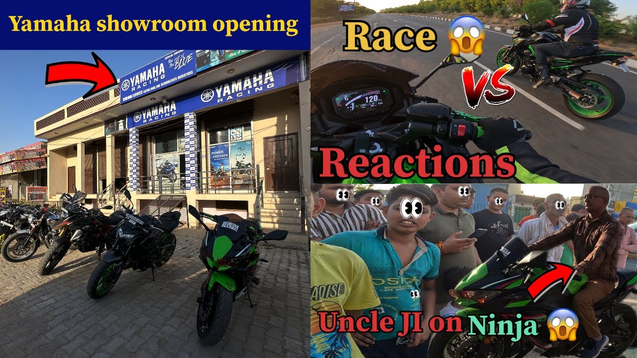 70yr old uncle riding superbike😱 /NEW showroom ki opening / public ...