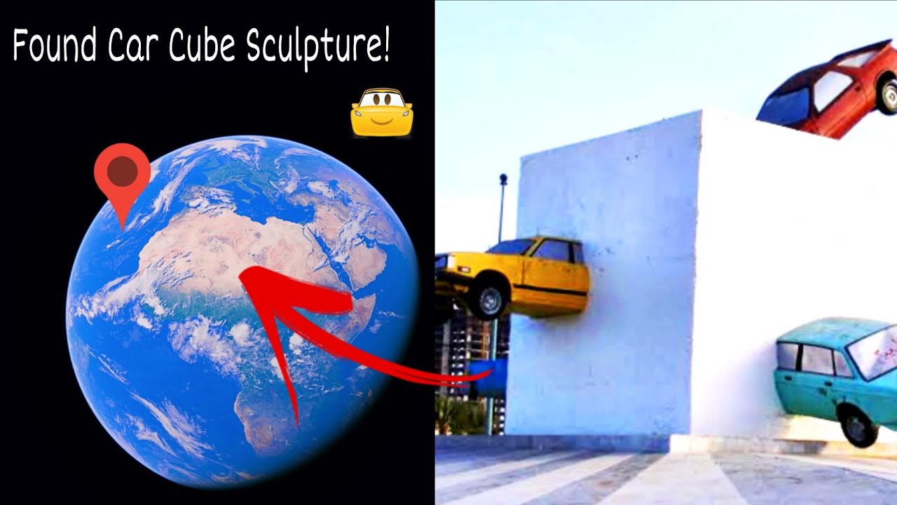 Found Car Cube Sculpture on Google Earth! 🌍🚗 - YouTube