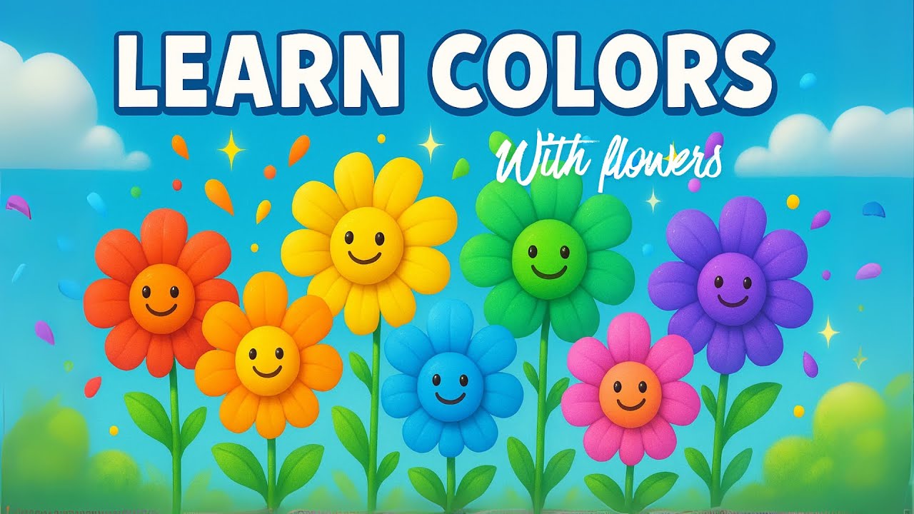 Learn Colors by Flowers 🌸🌼 | Bright & Fun Toddler Song - YouTube