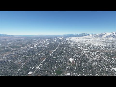 Flying Over Salt Lake City, Provo to Logan, Utah, USA - YouTube