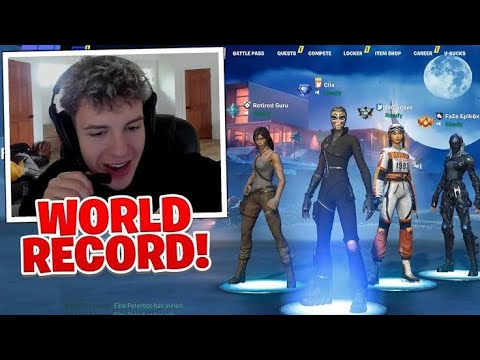 World Record , Clix drops 60 Bomb in Squad Victory Cup - YouTube
