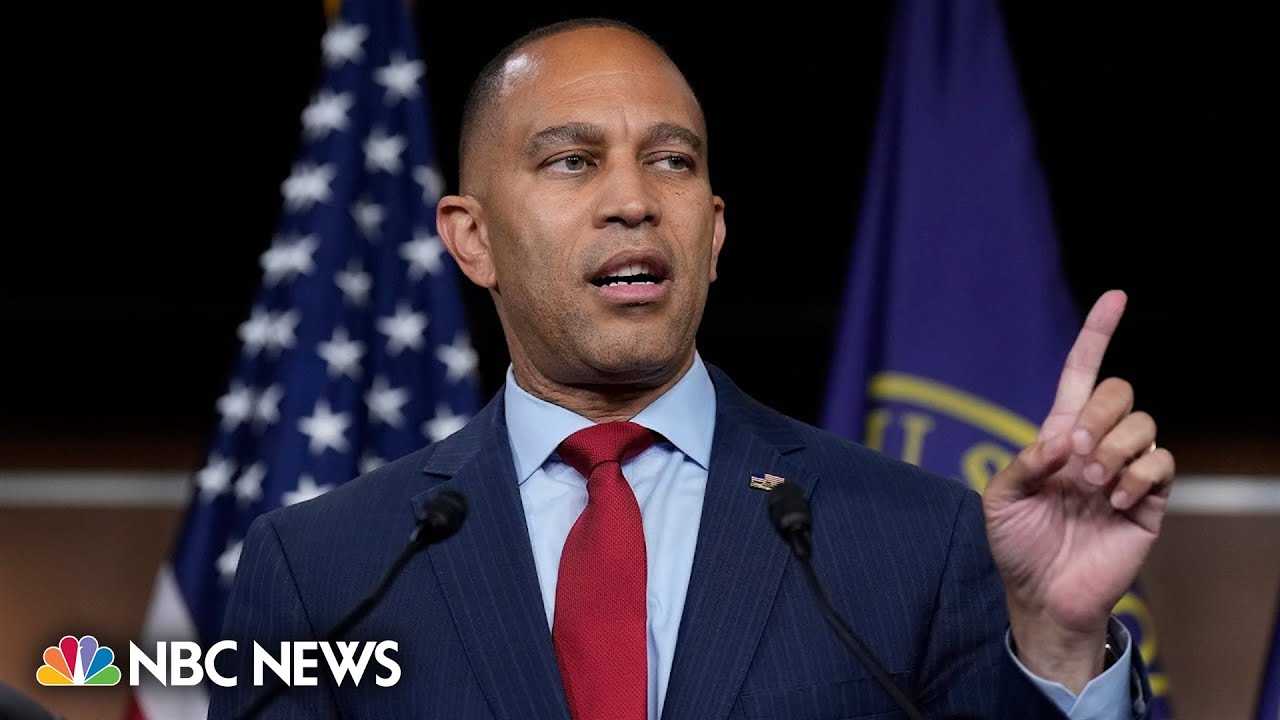 Watch: Hakeem Jeffries holds weekly press conference | NBC News - YouTube