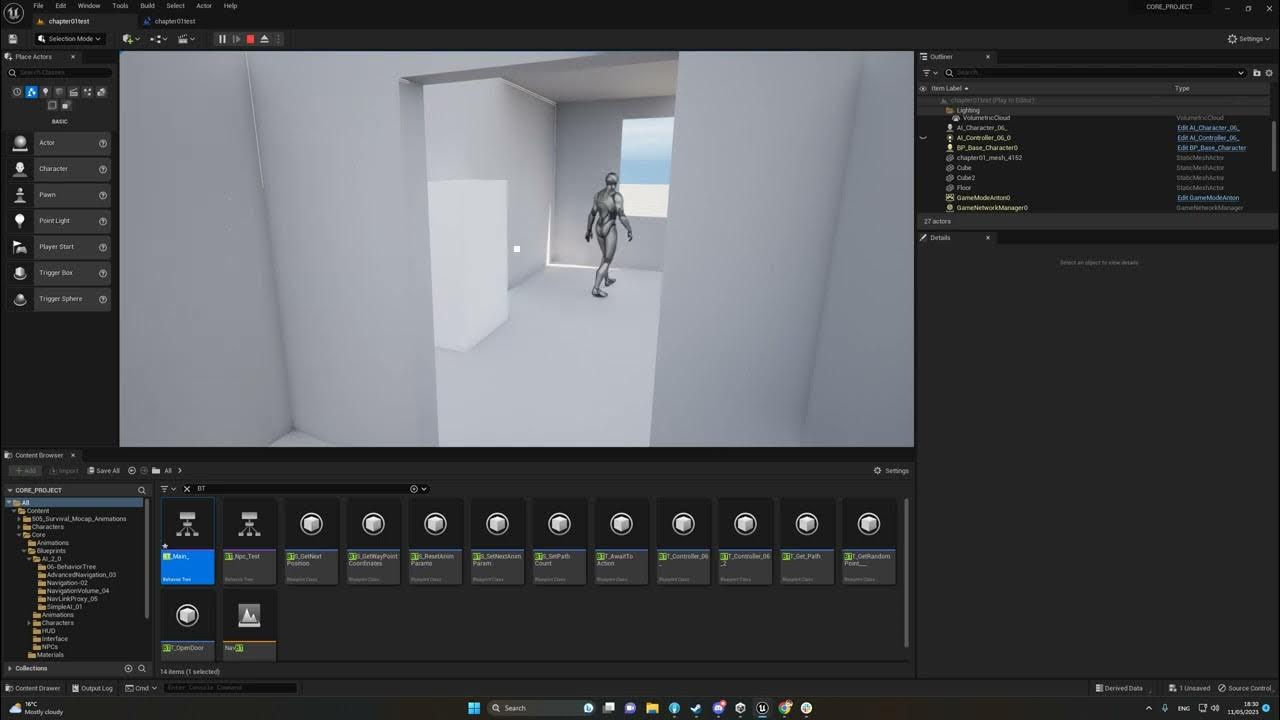Unreal Engine 5 AI with waypoints and scripted sequence - YouTube