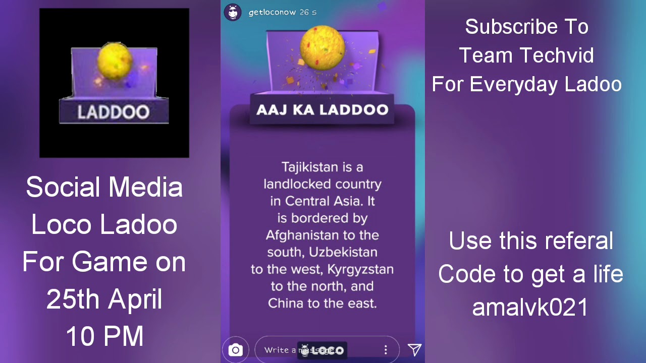 Social Media Loco Ladoo for Game on 25th April 10 PM - YouTube