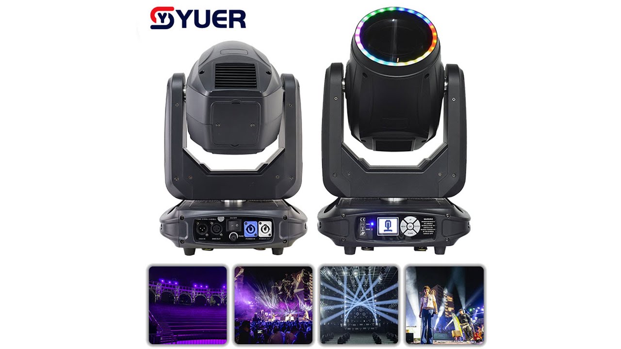 YUER™️ With SMD Aperture 295W 12R Beam Moving Head Lighting 8+16+24 ...