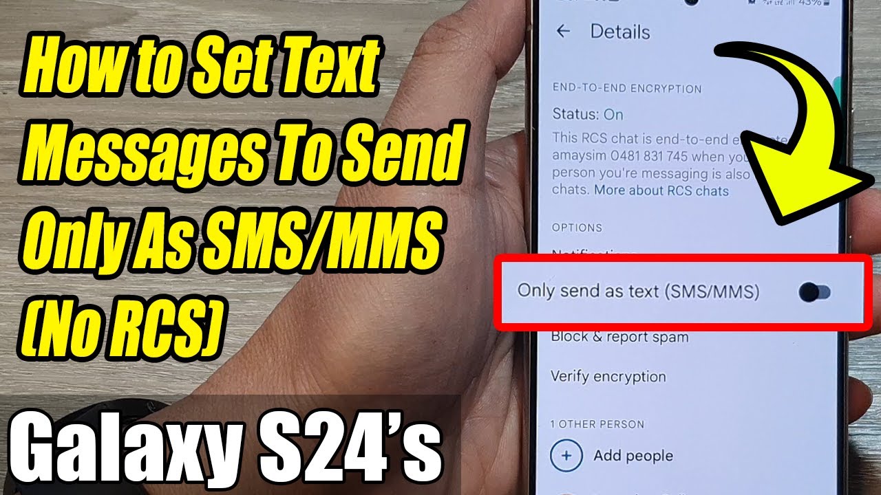 STOP Annoying Chat Features! Send TEXTS ONLY on Galaxy S24 (SMS/MMS NO ...