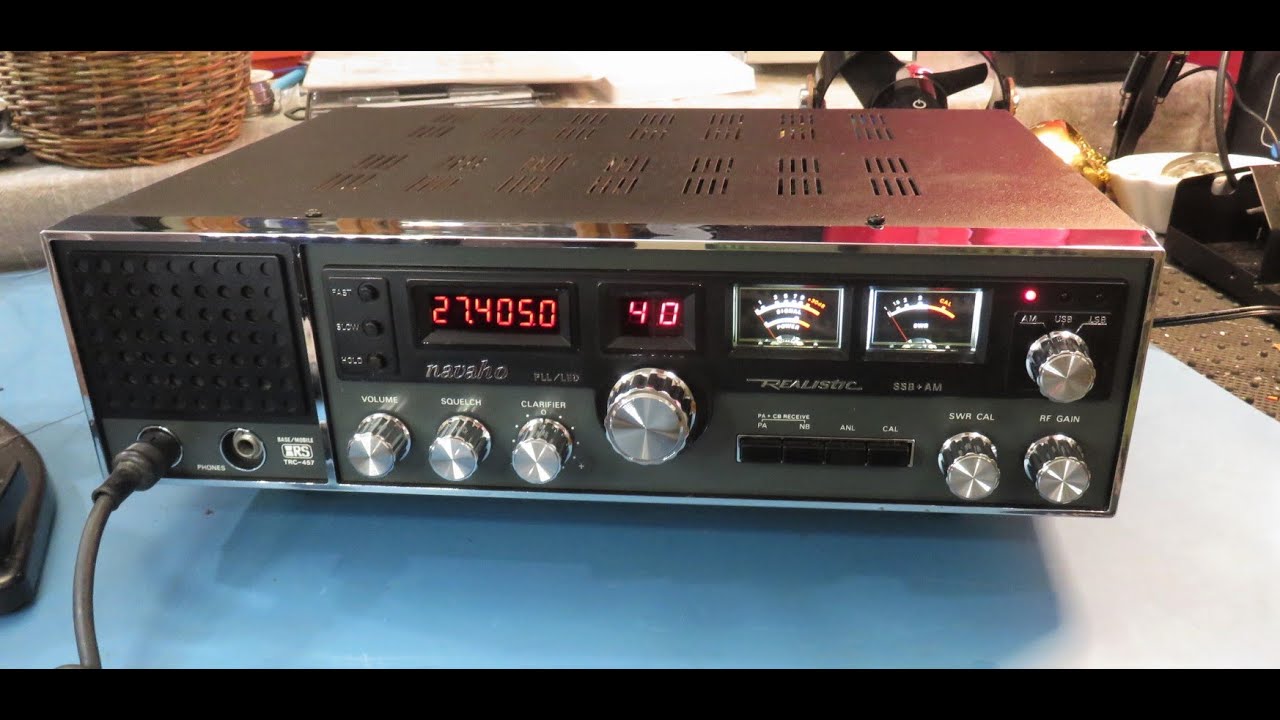 TRC 457 with frequency counter Restored on my bench at BCool Radios ...