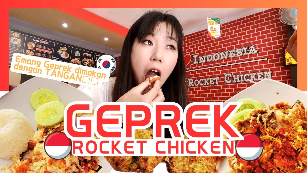 [KULINER🌶️] Orang Korea pertama kali makan di Rocket chicken! Emang ...
