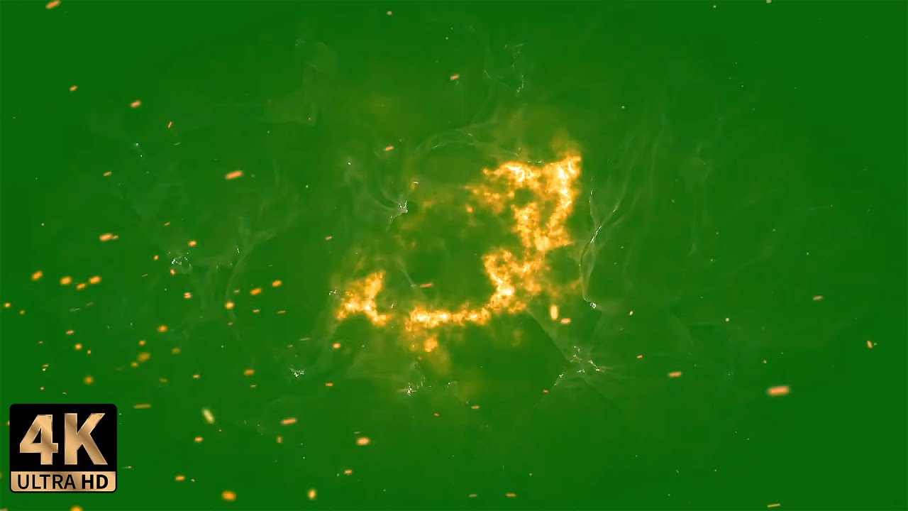Fire Particles Green Screen Video Effects 4K || Fire Effects Green ...